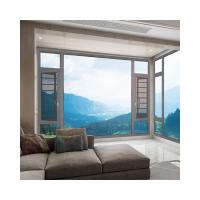 China 35dB Sound Insulation Coefficient Aluminum Casement Glass Windows for Villa House Project for sale