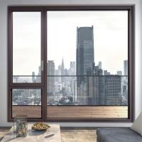 China 35dB Sound Insulation Coefficient Aluminum Casement Glass Windows for Villa House Project for sale