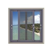China Stainless Steel Security Mesh Screen Glass Sliding Window with Horizontal Opening for sale