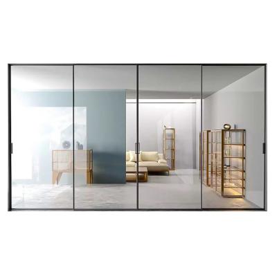 China Window Solution Rolling Pull Sliding Door with Broken Bridge Aluminum Alloy Frame for sale