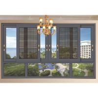 China Stainless Steel Security Mesh Screen Glass Sliding Window with Horizontal Opening for sale