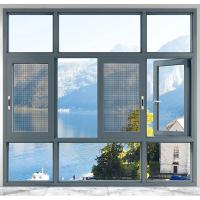 China Stainless Steel Security Mesh Screen Glass Sliding Window with Horizontal Opening for sale