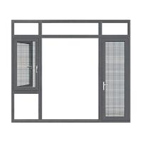 China SKATE Original Hardware Aluminum Casement Windows With Steel Screen Mesh for sale