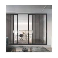 China Ultra Narrow Frame Aluminium Sliding Doors With Heat Insulation Coefficient K Value ≤2.1 for sale