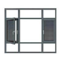 China SKATE Original Hardware Aluminum Casement Windows With Steel Screen Mesh for sale