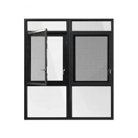 China SKATE Original Hardware Aluminum Casement Windows With Steel Screen Mesh for sale