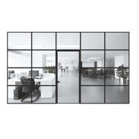 China 35dB Sound Insulation Coefficient Glass Sliding Doors for Advanced Production Facility for sale