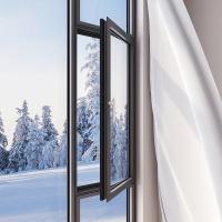 China Customized Design Soundproof Black Sliding Windows with 1.4mm Aluminum Wall Thickness for sale