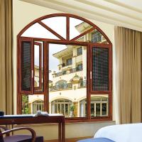 China Custom Design Louver Curtain Type French Aluminium Window with Arch Door and Window for sale
