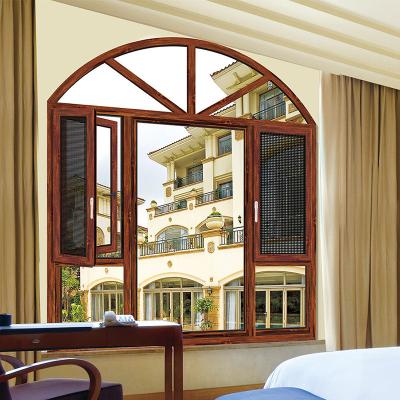 China Custom Design Louver Curtain Type French Aluminium Window with Arch Door and Window for sale