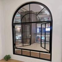 China Custom Design Louver Curtain Type French Aluminium Window with Arch Door and Window for sale