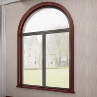 China Custom Design Louver Curtain Type French Aluminium Window with Arch Door and Window for sale