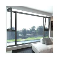 China French Glass Window Aluminum Black Double Glaze Casement Windows and Swing Open Style for sale