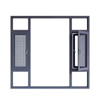 China Bedroom Aluminum Double Glazed Soundproof Casement Windows for Hanging Curtains Design for sale