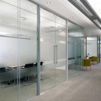 China Steel Main Material Finished Surface Customized Aluminium Soundproof Frameless Glass Door for sale