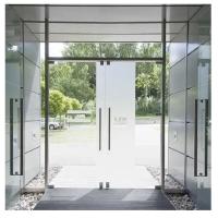 China Steel Main Material Finished Surface Customized Aluminium Soundproof Frameless Glass Door for sale