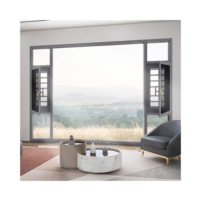 China Stainless Steel Screen Netting Broken Bridge Aluminum Casement Window for Living Room for sale