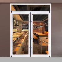 China Upgrade Your Space with Simple and Sound Insulation Aluminium Double Glass Spring Door for sale