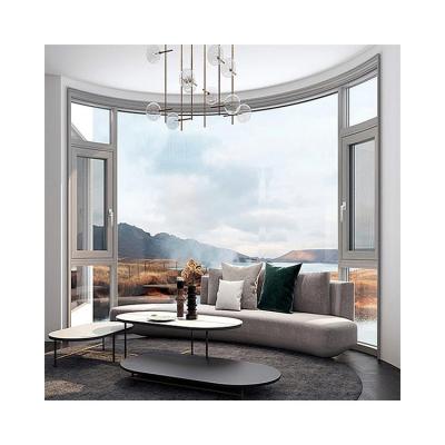 China Superior Aluminum Casement Glass Windows with 14 Sealing Layers and Triplex Glass Option for sale