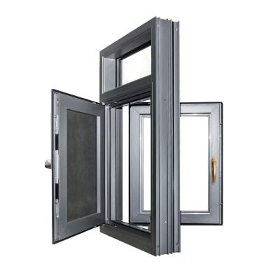 China Folding Screen Superior Soundproof Customized Modern Aluminum Outward Casement Windows for sale