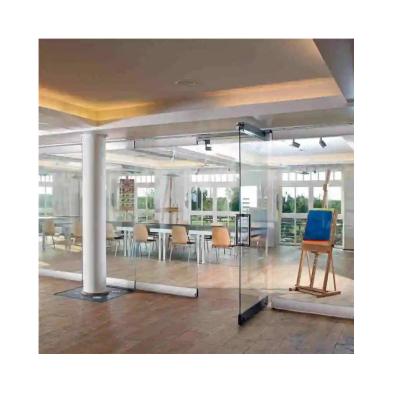 China Simple Fashion End Aluminium Frameless Glass Door with Stainless Steel Screen Netting for sale