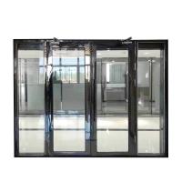China Simple Fashion End Aluminium Frameless Glass Door with Stainless Steel Screen Netting for sale