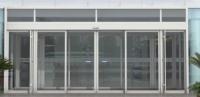 China Simple Fashion End Aluminium Frameless Glass Door with Stainless Steel Screen Netting for sale