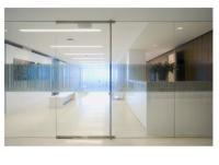 China Simple Fashion End Aluminium Frameless Glass Door with Stainless Steel Screen Netting for sale