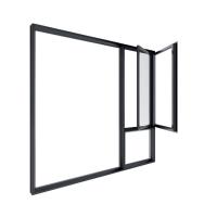 China Custom Design French Glass Window Aluminum Casement Window with 1.8mm Wall Thickness for sale