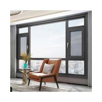 China SKATE Original Hardware Double Stainless Steel Screen Inward Opening Casement Window for sale
