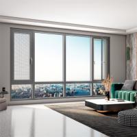 China SKATE Original Hardware Double Stainless Steel Screen Inward Opening Casement Window for sale