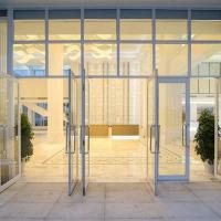 China Finished Surface Aluminium Commercial Frameless Glass Door for Bathroom Popular Choice for sale