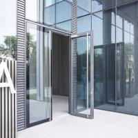 China Finished Surface Aluminium Commercial Frameless Glass Door for Bathroom Popular Choice for sale