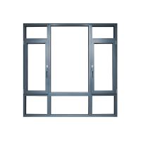 China Level 6 Water Tightness Broken Bridge Aluminum Profile Casement Windows for End Buildings for sale
