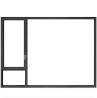 China Level 6 Water Tightness Broken Bridge Aluminum Profile Casement Windows for End Buildings for sale