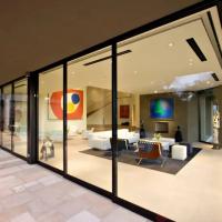 China High Energy Efficiency Aluminum Double Glass Lift And Sliding Doors With 10 Sealing Layers for sale