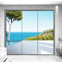 China Modern Design Aluminum Lift Sliding Doors With 1.4mm Wall Thickness And Double Glass for sale