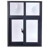 China Advanced Production Facility 8-Way Seal Aluminum Sliding Windows with and Black Tint for sale