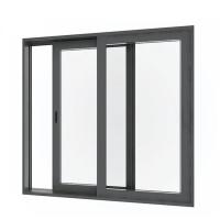 China Advanced Production Facility 8-Way Seal Aluminum Sliding Windows with and Black Tint for sale
