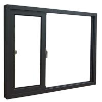 China Advanced Production Facility 8-Way Seal Aluminum Sliding Windows with and Black Tint for sale