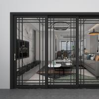 China Stainless Steel Screen Netting Tempered Glass Entrance Window Door for Sound Insulation for sale