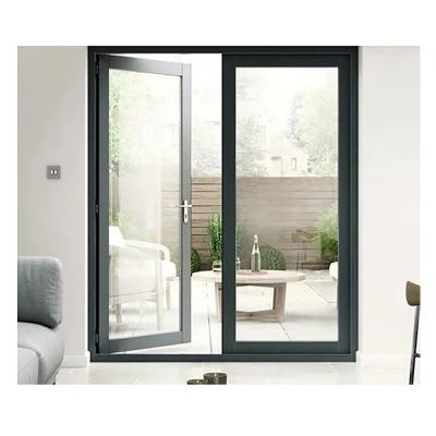 China Soundproof High Security Aluminum Casement Doors With 70mm Window Frame Width for sale