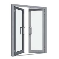 China Soundproof High Security Aluminum Casement Doors With 70mm Window Frame Width for sale