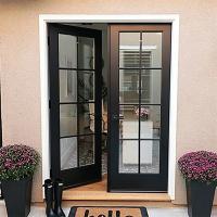 China Soundproof High Security Aluminum Casement Doors With 70mm Window Frame Width for sale