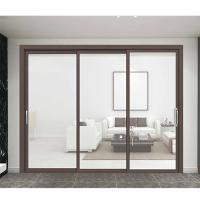China Exterior Aluminum Sliding Doors With Large Glass View And 70mm Window Frame Width for sale