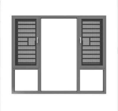 China Customizable Hanging Aluminium Casement Windows with Level 9 Wind Pressure Resistance for sale