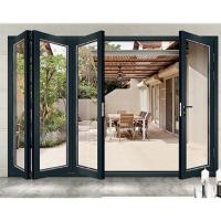 China Residential Bi-Folding Doors Aluminium Frame With Triplex Glass Option And 70mm Width for sale