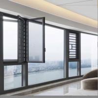 China Customizable Hanging Aluminium Casement Windows with Level 9 Wind Pressure Resistance for sale