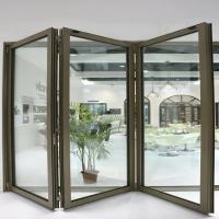 China Residential Bi-Folding Doors Aluminium Frame With Triplex Glass Option And 70mm Width for sale
