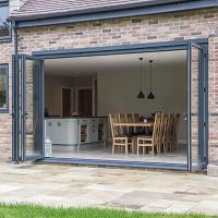 China Residential Bi-Folding Doors Aluminium Frame With Triplex Glass Option And 70mm Width for sale